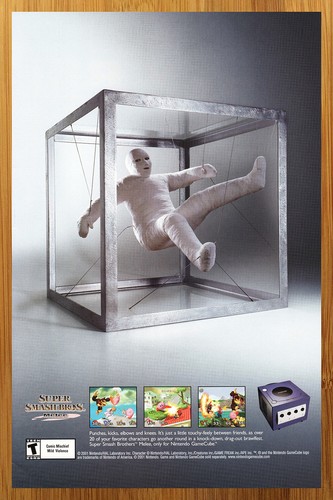 2001 Super Smash Bros. Melee Gamecube GCN Print Ad/Poster Official ...