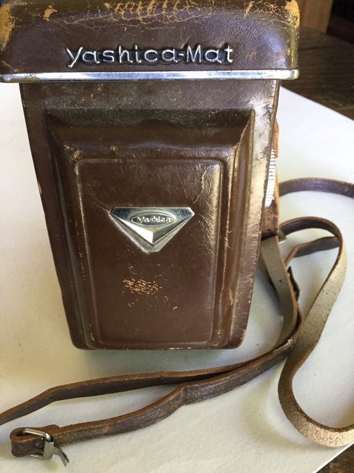 Vintage Yashica-Mat Camera With Leather Case Wrap Untested | eBay