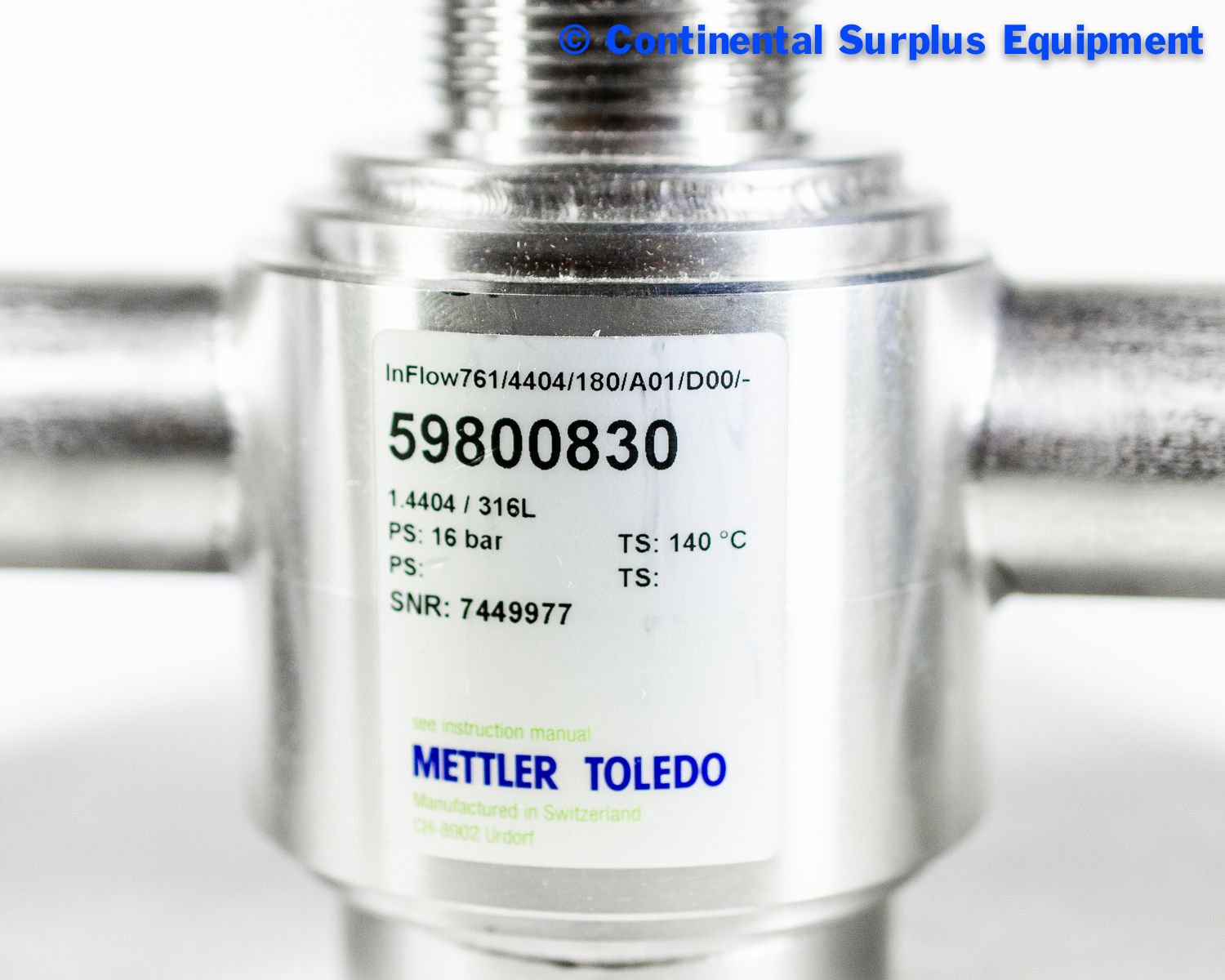 1" 150 # Mettler Toledo InFlow 76X flow-through housing 761/4404/180 ...