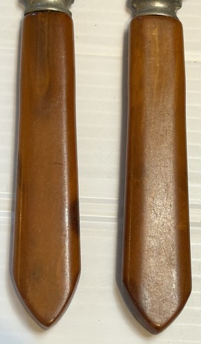 Vintage Federal Stainless Steel Butterscotch Bakelite Handle 3 Knives ...