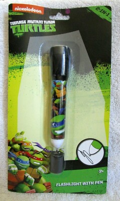 TMNT Teenager Mutant Ninja Turtles 5.75" Flashlight & Ball Point Pen ...