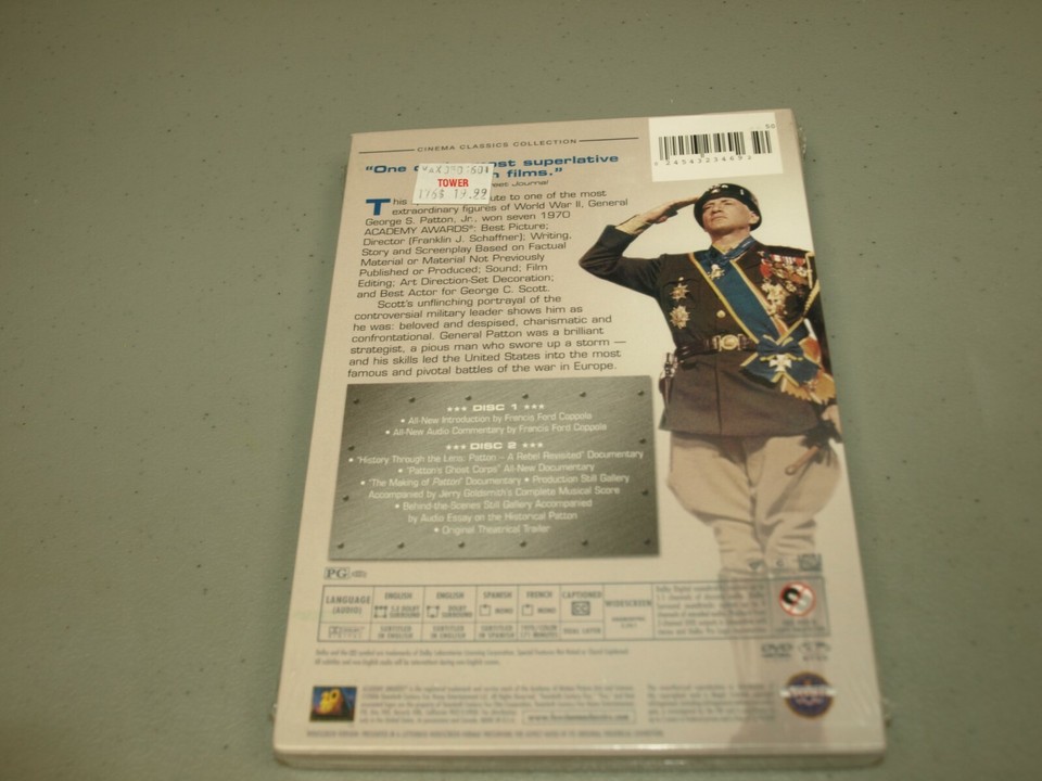 Patton (DVD, 2001, 2-Disc Set Widescreen) George C Scott w/ Slipcase ...