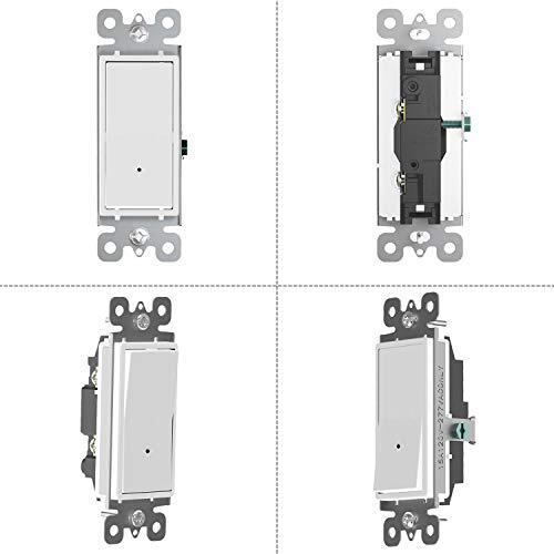 2 Pack Illuminated Light Switch Decora Paddle Rocker Light Switch With ...