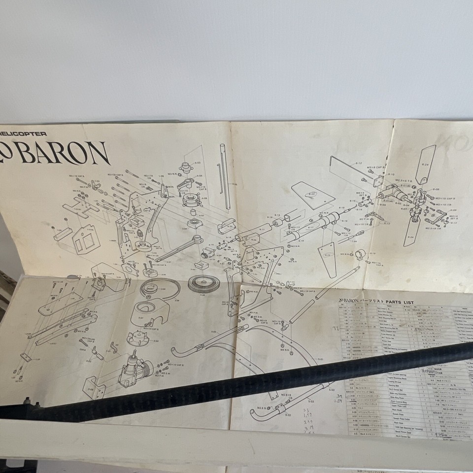 Kalt 20 Baron Helicopter Project FOR PARTS O.S. MAX Vintage Incomplete ...