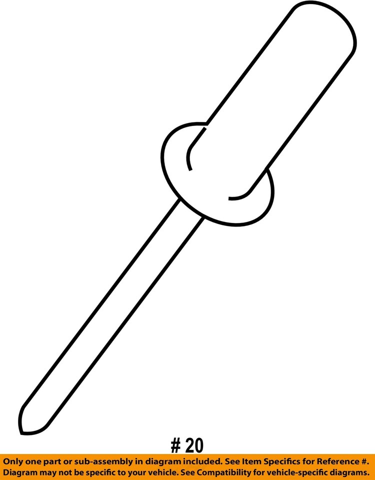 FORD OEM 97-05 F-150 Heritage Bumper Components-License Bracket Rivet ...