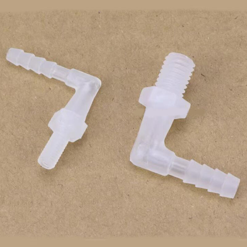 M6/10/M12 Male Thread Barbed Elbow Connector 90 Degree Pipe Hose Joiner ...