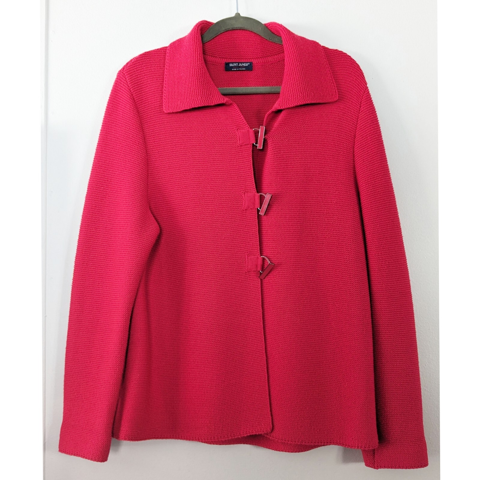 Saint James Toggle Cardigan Sweater Wool Blend Thick … - Gem