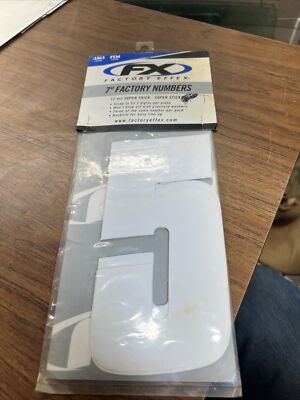 Factory Effex FX 7” White Factory Numbers 6 3 Pack 08-90095 12 Mil | eBay