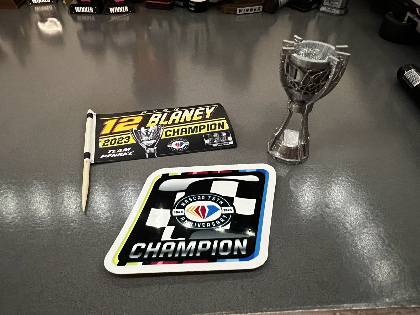 NASCAR Ryan Blaney 2023 Champion Bundle For 1/24 Diecasts Trophy ...