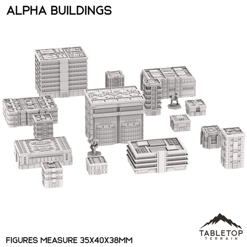 Mecha City Alpha Buildings - Small Scale Mech Wargames 6mm 8mm | eBay