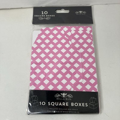 Bella Bug 10 Square Boxes 3.25" X 3.25" Pink | eBay
