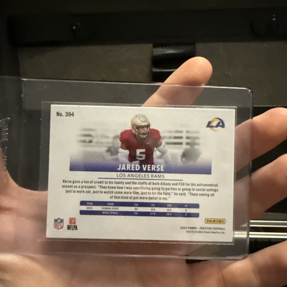 2024 Panini Prestige - SP Rookies Jared Verse #394 Xtra Points Hyper ...