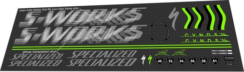 SPECIALIZED Venge (2015) S-Works Mark Cavendish's Frame Decal Sticker ...