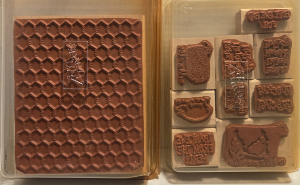 Rubber Stamp Lot Stampin' Up Farm Life Chicken Wire Barn Animals - FREE ...