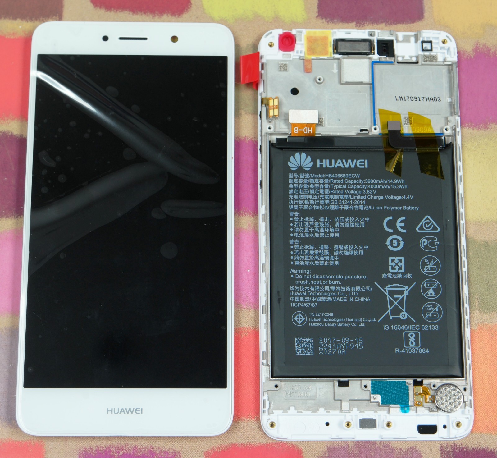 GENUINE WHITE SILVER HUAWEI Y7 TRT-LX1 LCD SCREEN DISPLAY FRAME | eBay UK