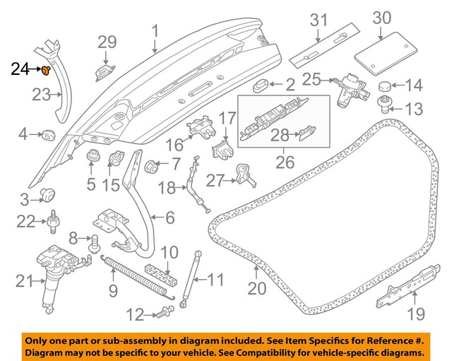 Audi 4H0827310 Genuine OEM Hinge Cover Clip for sale online | eBay