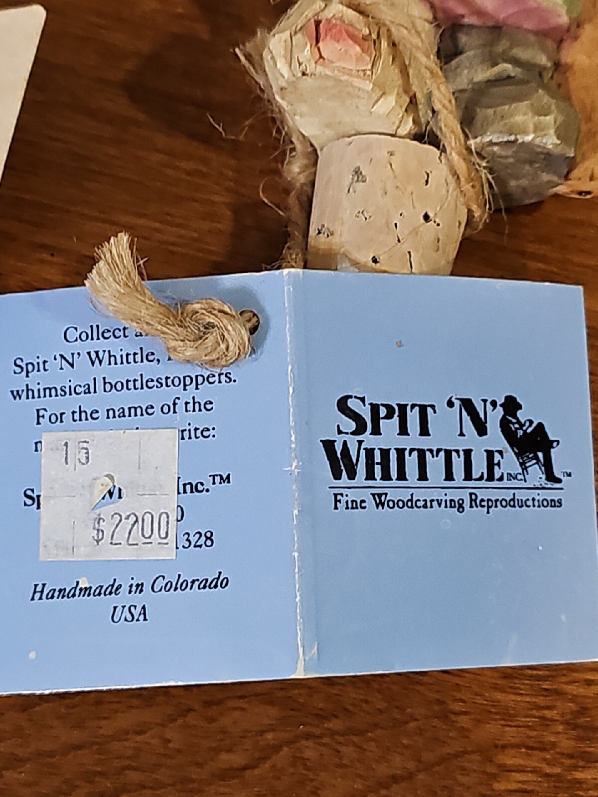 CHRIS HAMMACK CARVED SPIT N WHITTLE BOTTLE STOPPER Ski "Buttermilk" Bob ...