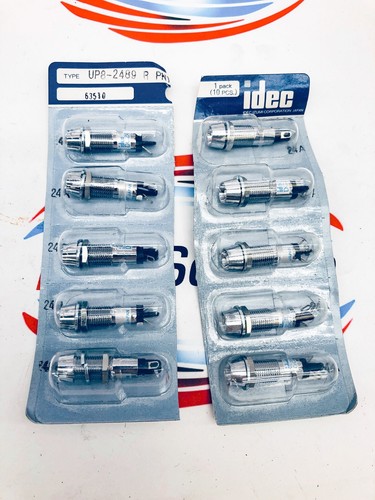 IDEC UP8-2489 R 8MM Miniature Pilot Lights Deep Shroud, UP Series 10 ...