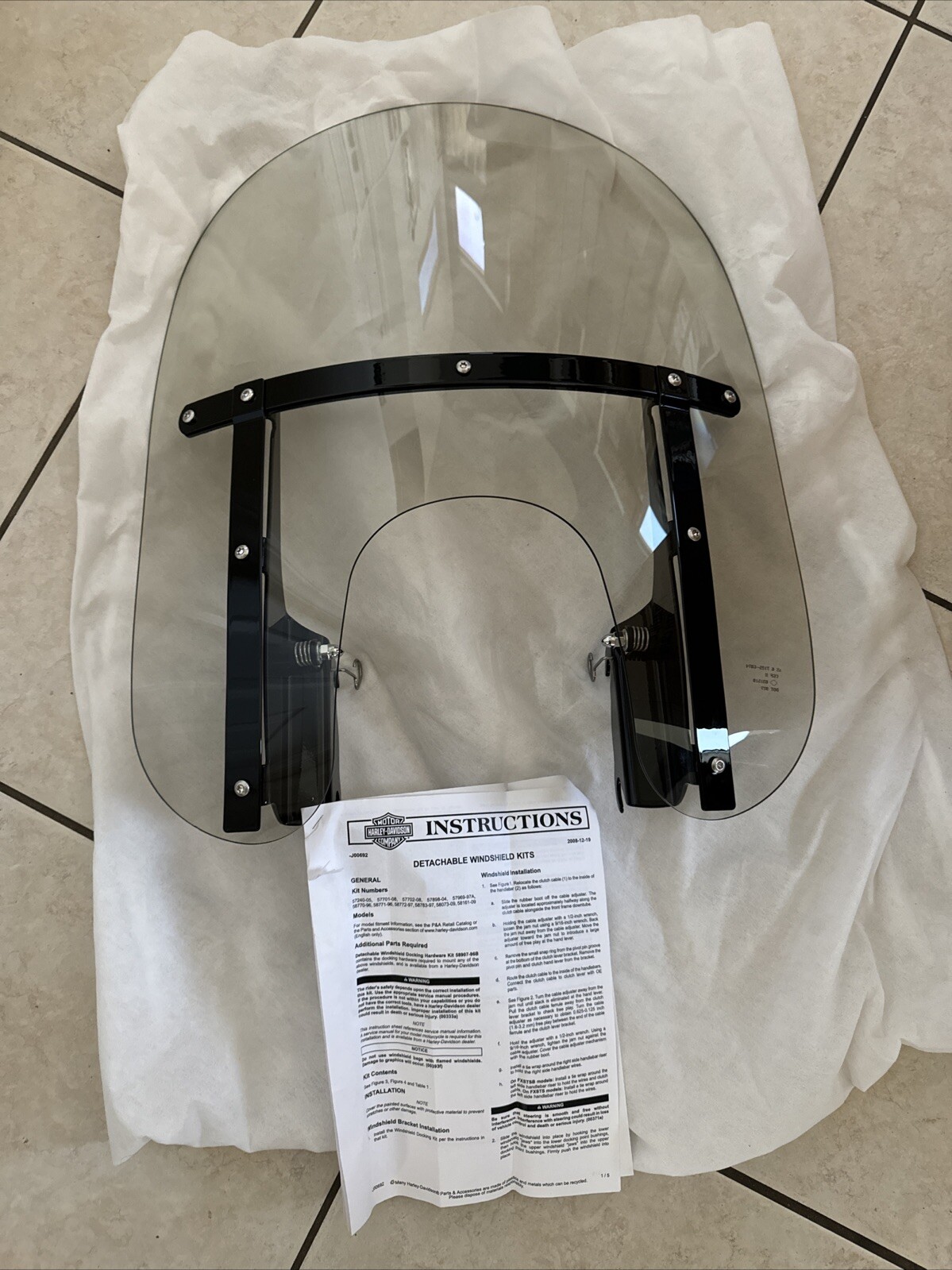 Sportster Dyna Quick Release 18 Clear Windshield 58063 04 for sale ...