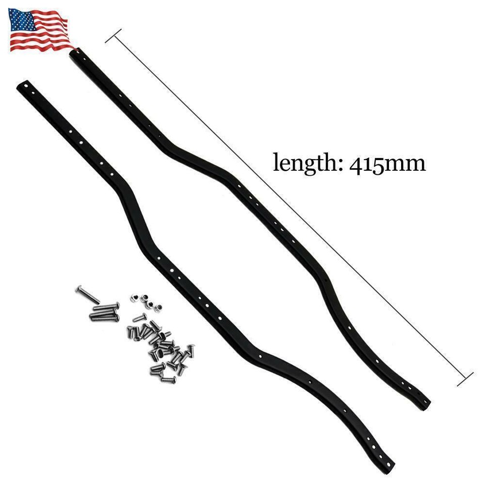 Aluminum Chassis Frame Rails Metal Beams Black For Axial SCX10 1:10 RC ...