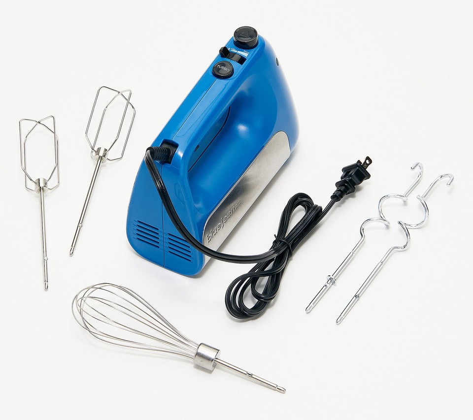 Blue Jean Chef Variable Speed Hand Mixer with Dough Hooks and Whisk | eBay