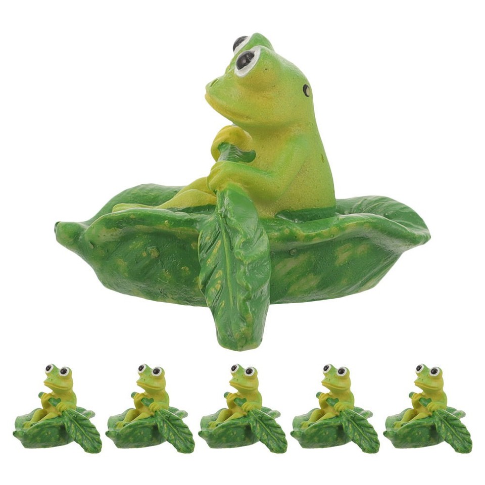 6 Pcs Resin Frog Diy Crafts Miniature Statue Tiny Frogs Figurine | eBay ...
