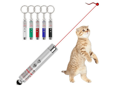 2 in 1 laser pen cat toy red point laser light pet toys 1mW random ...