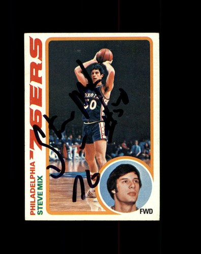 Steve Mix Signed 1978-78 Topps Basketball #18 IPA IN PERSON AUTOGRAPH ...