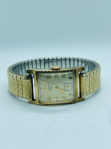 Vintage 1950's Elgin Manual Wind Tank Style Watch 10K Gold plated | eBay
