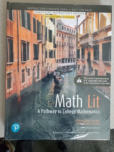 Math Lit: A Pathway to College Mathematics by Almy & Foes, 3rd, Instructor's Ed. | eBay