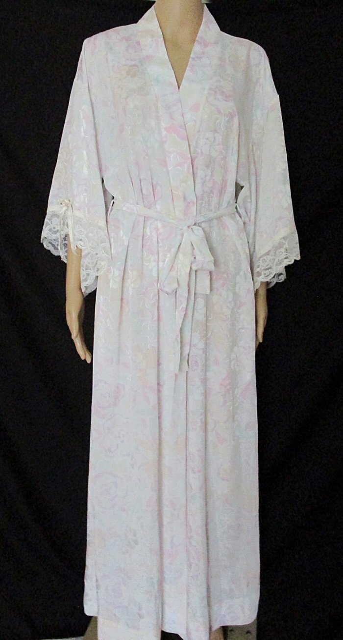 Vintage Christian Dior Kimono-Style Poly Robe Medium - Gem