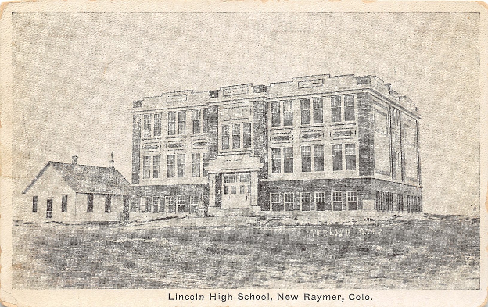 J22/ New Raymer Colorado Postcard c1929 Lincoln High School Building ...