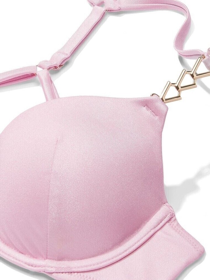 Victoria’s Secret Swim Metal Chain Push Up Top Bra Bikini Lavender | eBay