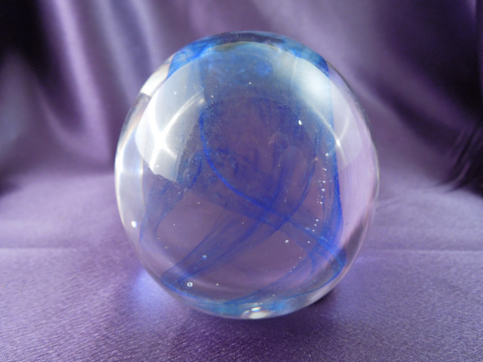 Jerpoint Glass Studio Ireland Glass Paperweight Blue Swirl Art Glass | eBay