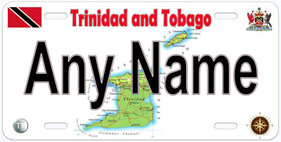 Trinidad and Tobago Caribbean Any Name Personalized Novelty Car License ...