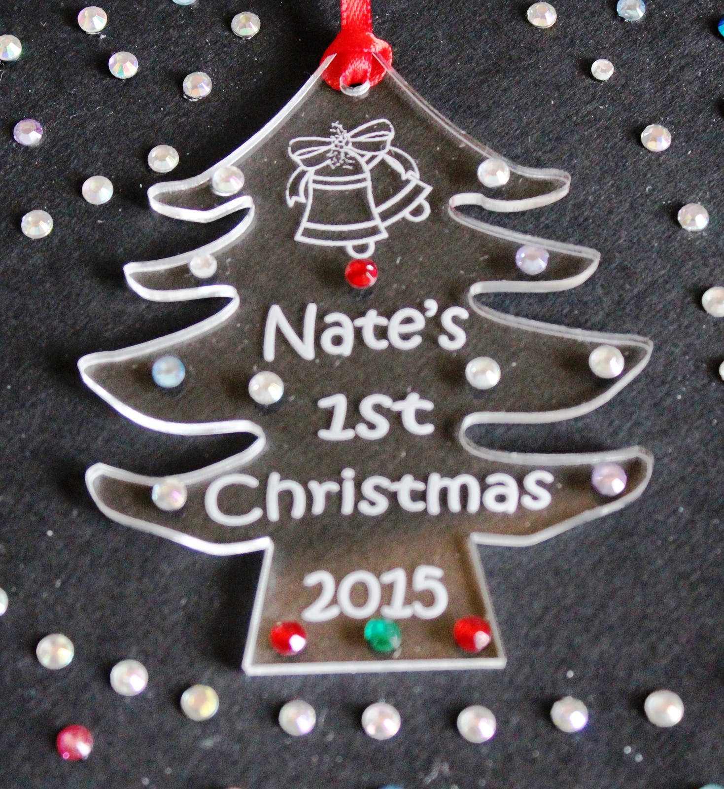 Personalised Baby's First/1st Christmas Tree Decoration TREE with ...