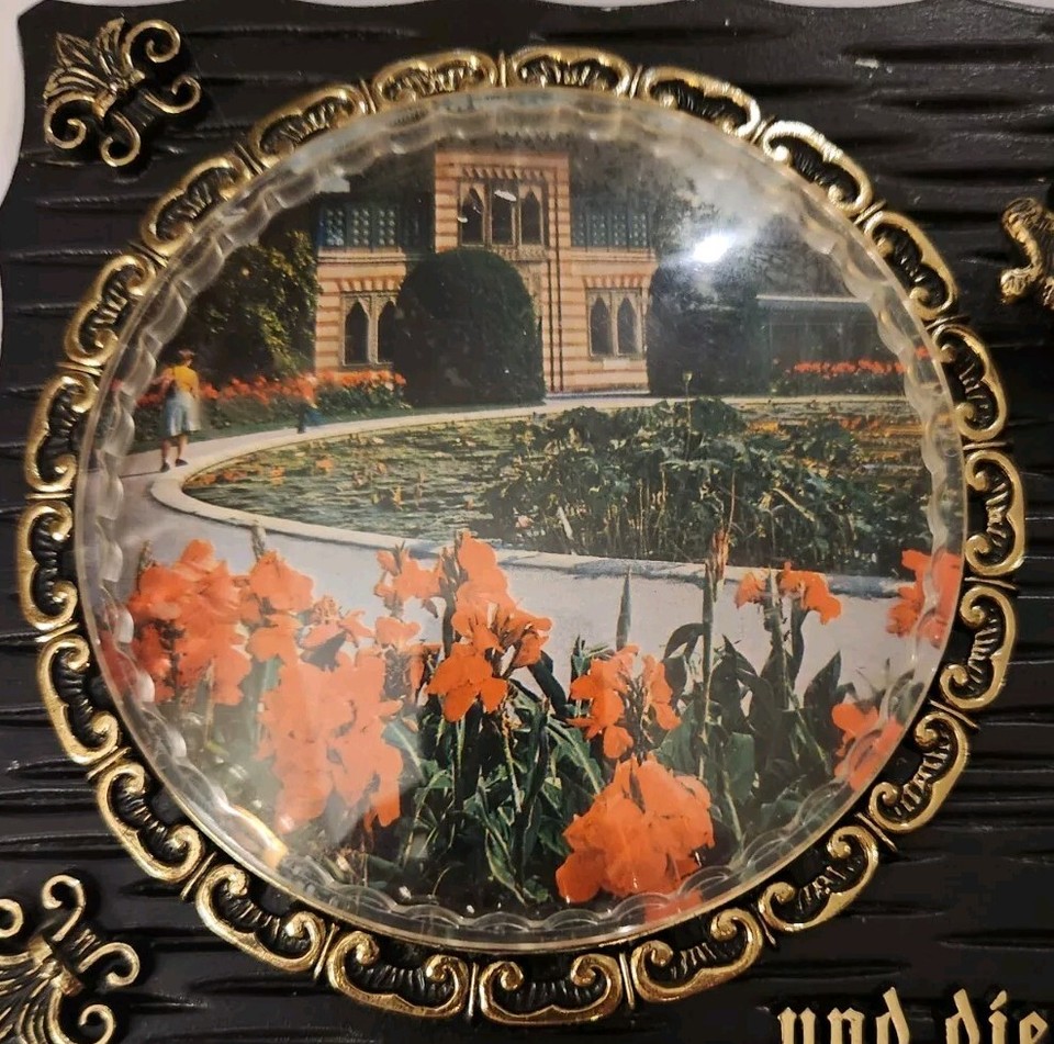 Old Vintage Picture Frame Plastic Kitsch German Greeting Saying With ...