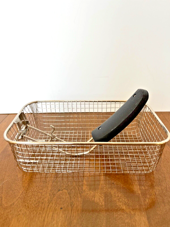 Deep Fry Basket Wire Mesh Rectangle with Long Handle Frying Tool ...