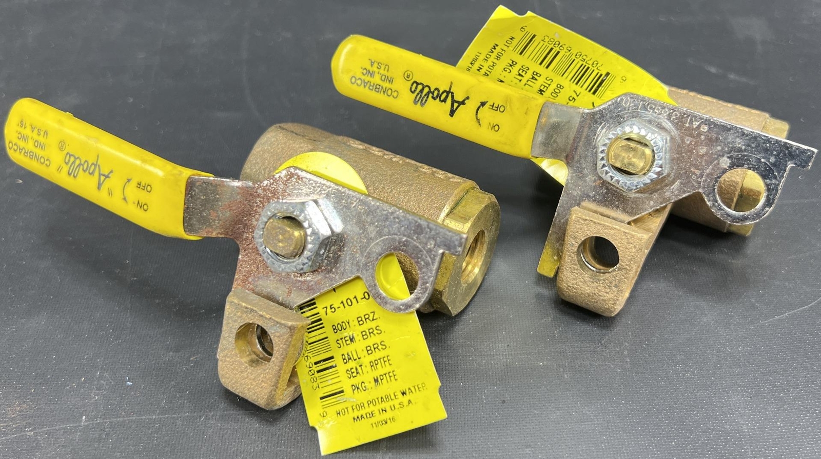 Lot of 2 Apollo 75-101-02, Ball Valve Bronze, 600 WOG | eBay