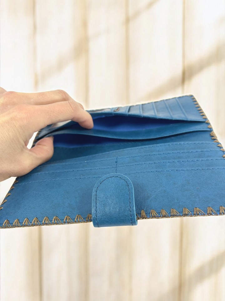 Lavishy Wallet - Pink Rose Bouquet Floral Embroidery wallet, Love Rose ...