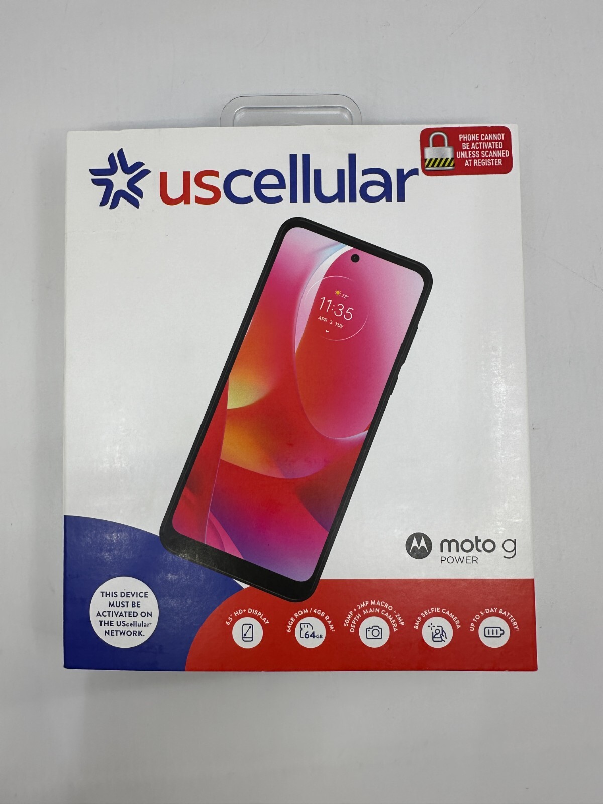 Motorola Moto G Power Smartphone US Cellular Prepaid 4G LTE 6.5" 64GB ...