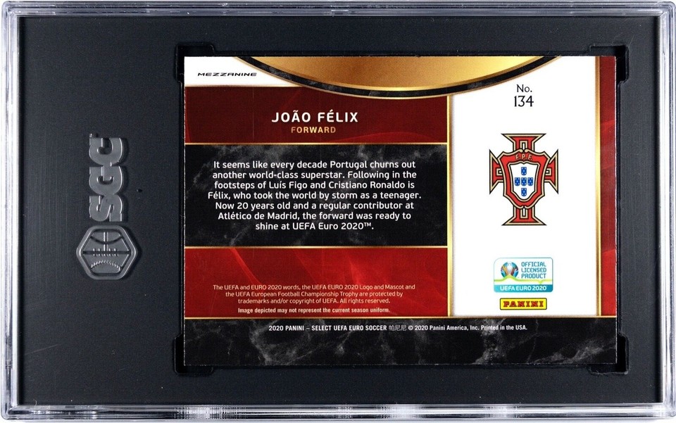 2020 PANINI SELECT UEFA EURO #134 JOAO FELIX Mezzanine SGC 10 GEM MINT ...