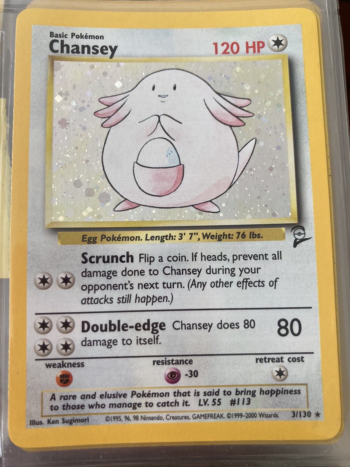 Pokémon TCG Chansey Base Set 2 3/130 Holo Unlimited Holo Rare | eBay