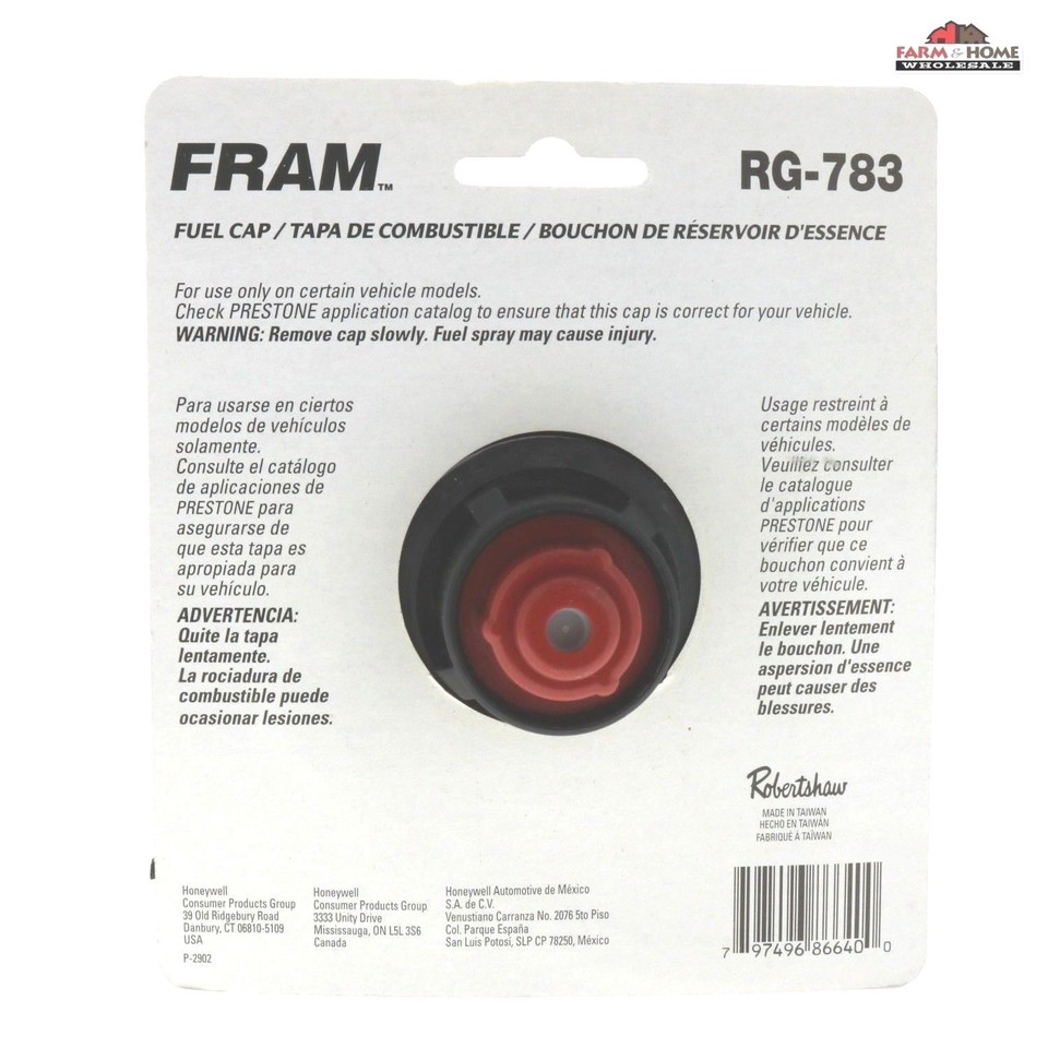 Fram RG-783 Locking Gas Fuel Cap Subaru 1978-1989 ~ NEW | eBay