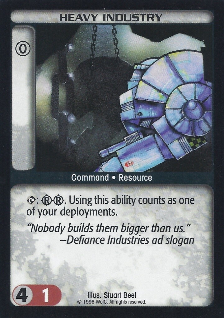 Battletech CCG: Heavy Industry [Ungraded] from set Premiere Limited BT WOTC Wiza | eBay