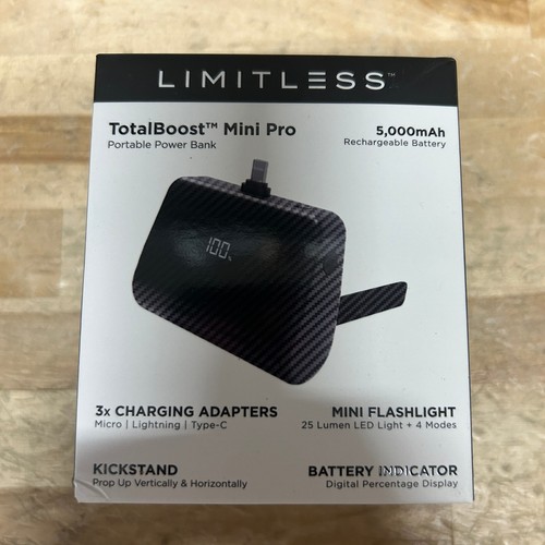 Limitless TotalBoost Mini Pro 5,000mAh Universal Power Bank Multiple ...
