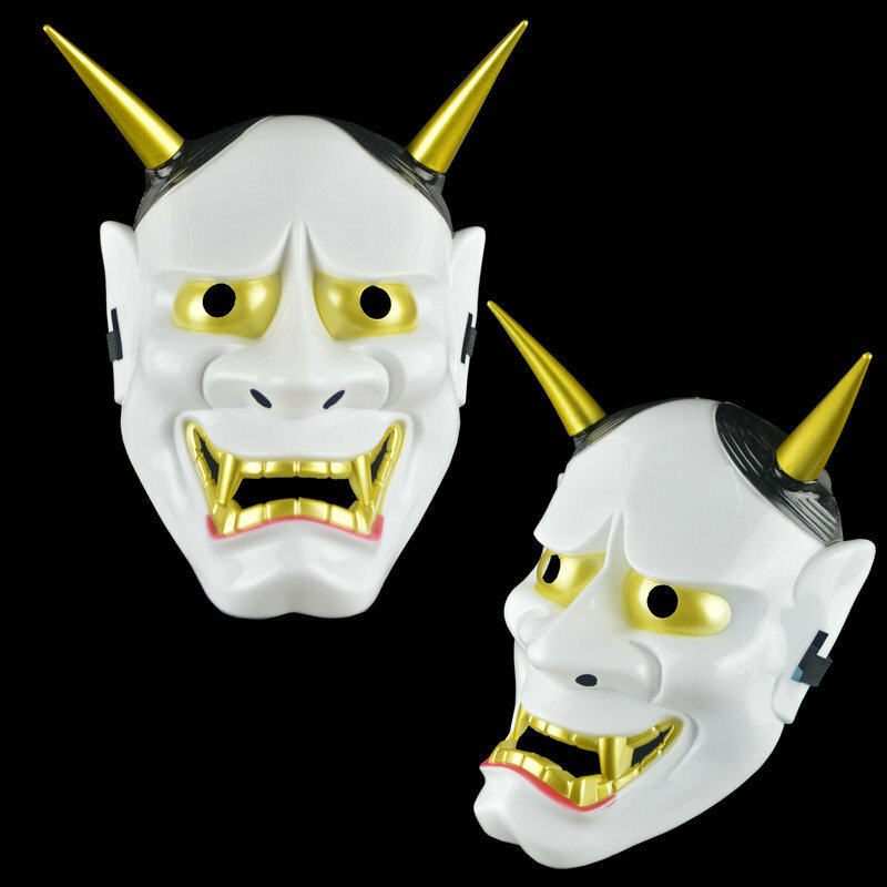 Japan Monster Kabuki Samurai Scary Face Mask Evil Hannya Oni Noh ...