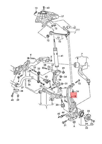 Genuine AUDI VW Q7 Touareg 4MB 4MG CR7 wheel bearing housing 4M0407253J ...
