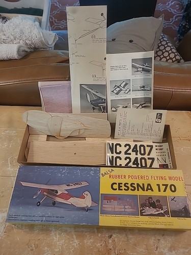 Sterling Models Cessna 170 Balsa Kit - 21" Wing Span Flying Model ...