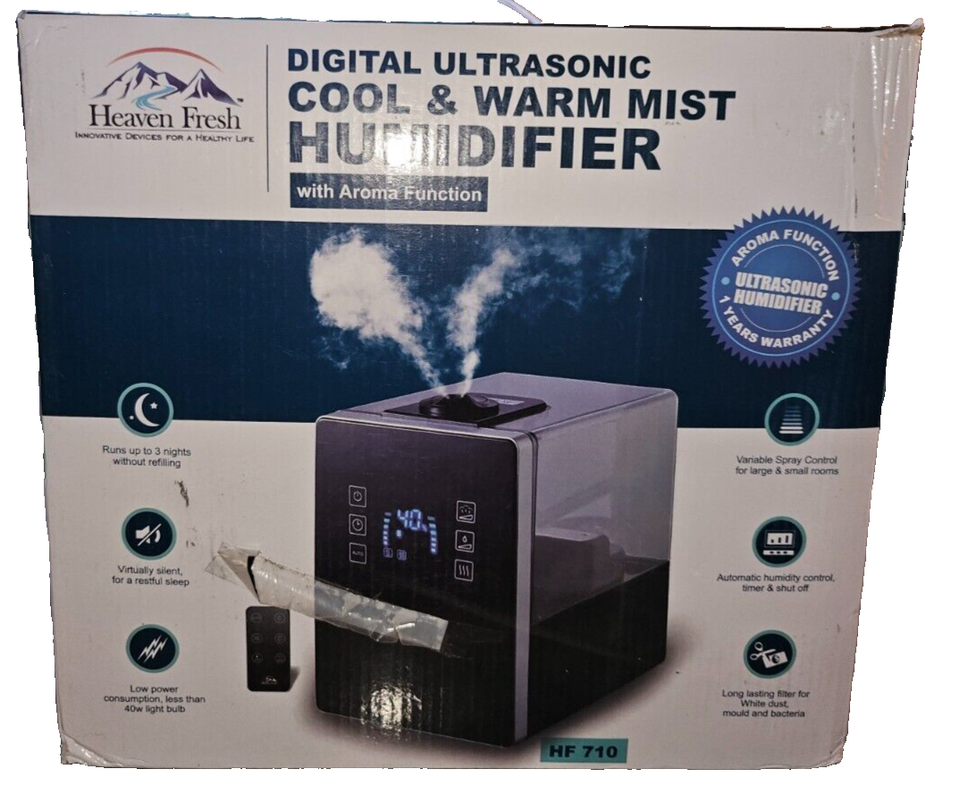 Heaven Fresh HF 710 Digital Ultrasonic Cool/Warm Mist Humidifier with ...